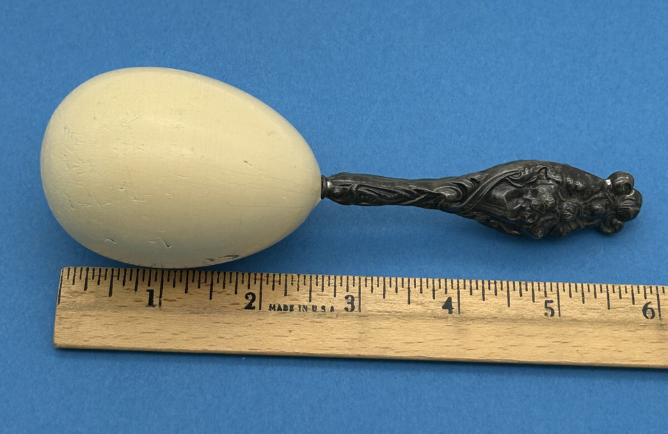 Antique Sterling Handle Darning Egg Sock Darner Mending Sewing Tool ...