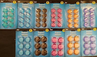 Office Fridge Magnets Round Embedded in Plastic, SELECT: Size & Color ...