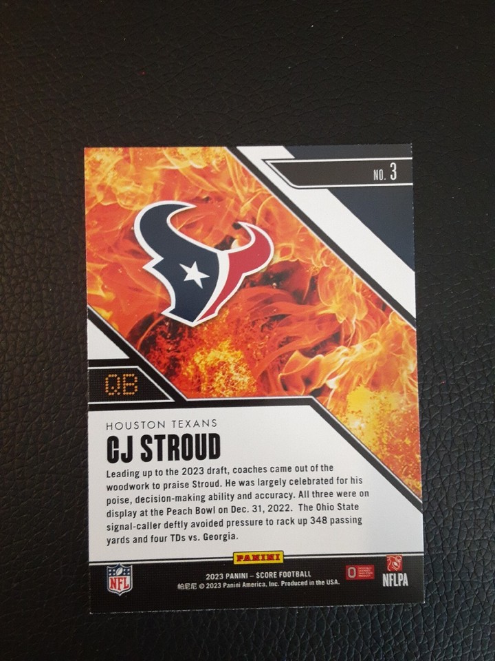 CJ Stroud Panini SCORE Hot Rookies Rookie Card Houston Texans | eBay