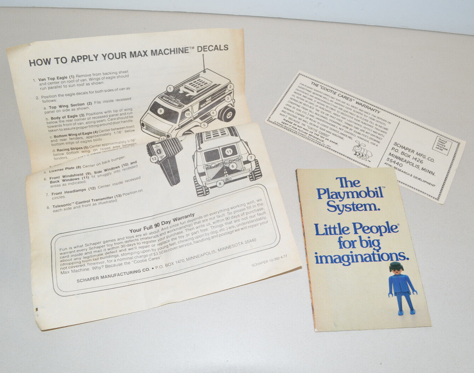 Vintage 1977 SCHAPER MAX MACHINE RC Toy Van For Parts Repair Custom ...