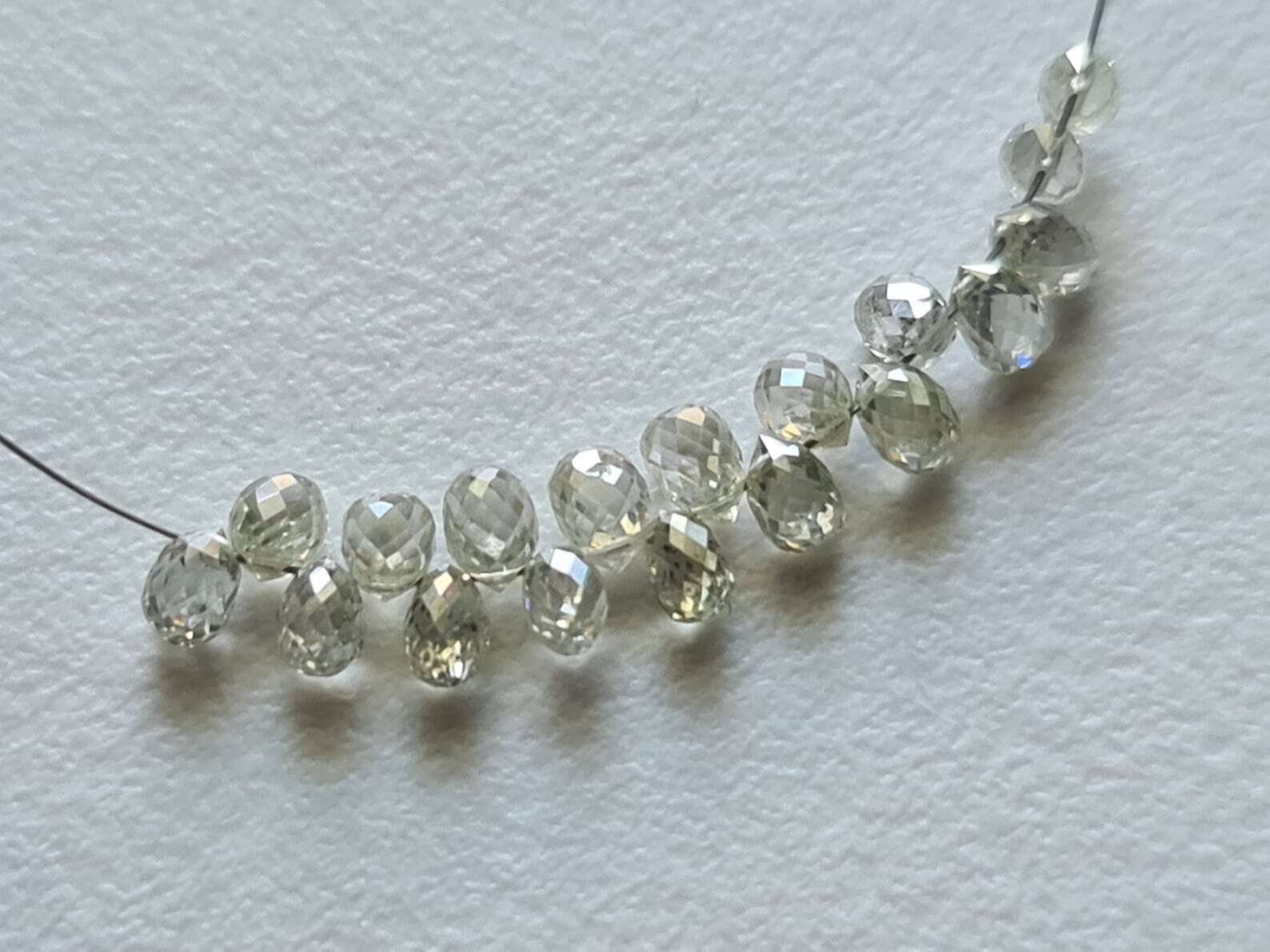 2.5x2-3.1x2.1mm Clear White Bead Tear Drops Diamond Loose (1Pc To 2Pcs ...