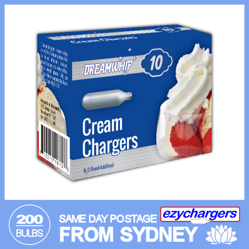 DREAMWHIP WHIPPED CREAM CHARGERS 10 PACK X 20 (200 BULBS) WHIPPER | eBay