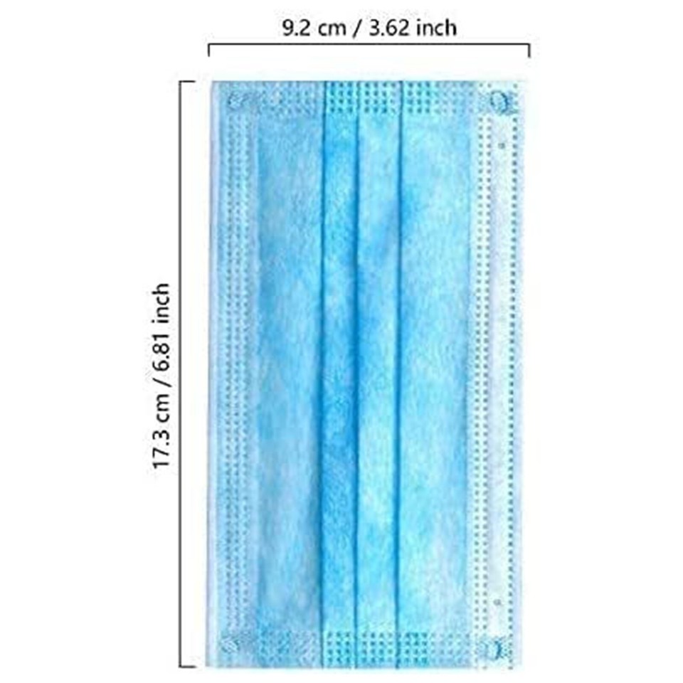 VOS 3-Ply Disposable Face Mask With Ear loop - For Home, Office, School ...