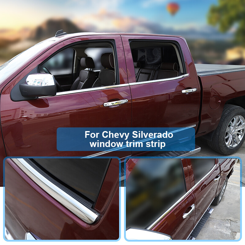 Stainless Weather Strip Window Moulding Trim For Chevy Silverado GMC ...