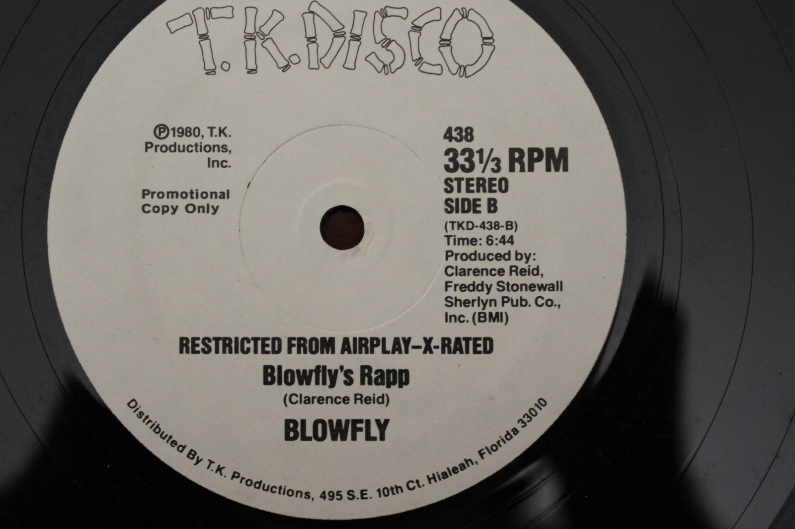 BLOWFLY - RAPP DIRTY & BLOWFLY'S RAPP - TK DISCO RECORDS - 438 ...