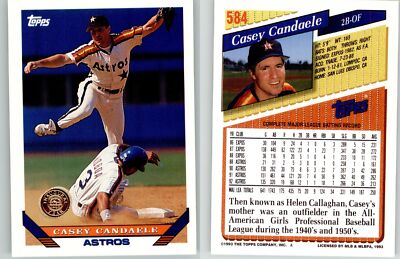Casey Candaele 1993 Topps Inaugural Rockies Stamped #584 Astros | eBay