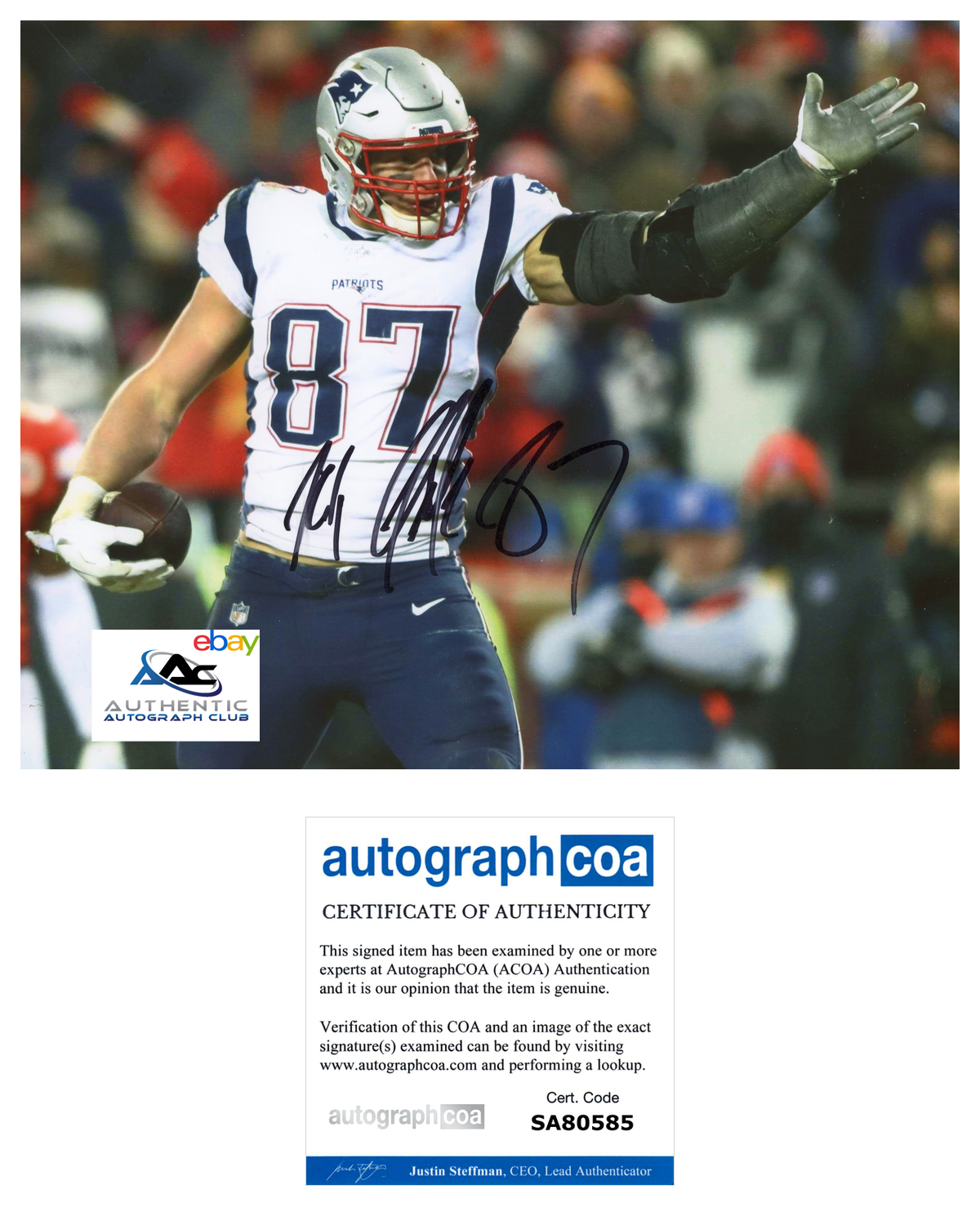 Rob Gronkowski Autographed Memorabilia | Signed Photo, Jersey ...