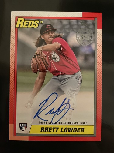 Rhett Lowder 2025 Topps Series 1 - 1990 Topps Baseball On Card Auto RC ...