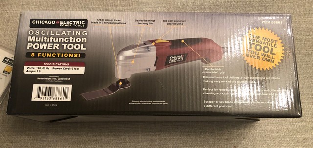 Chicago Electric Multitool Item 68861 Oscillating Multifunction Power ...