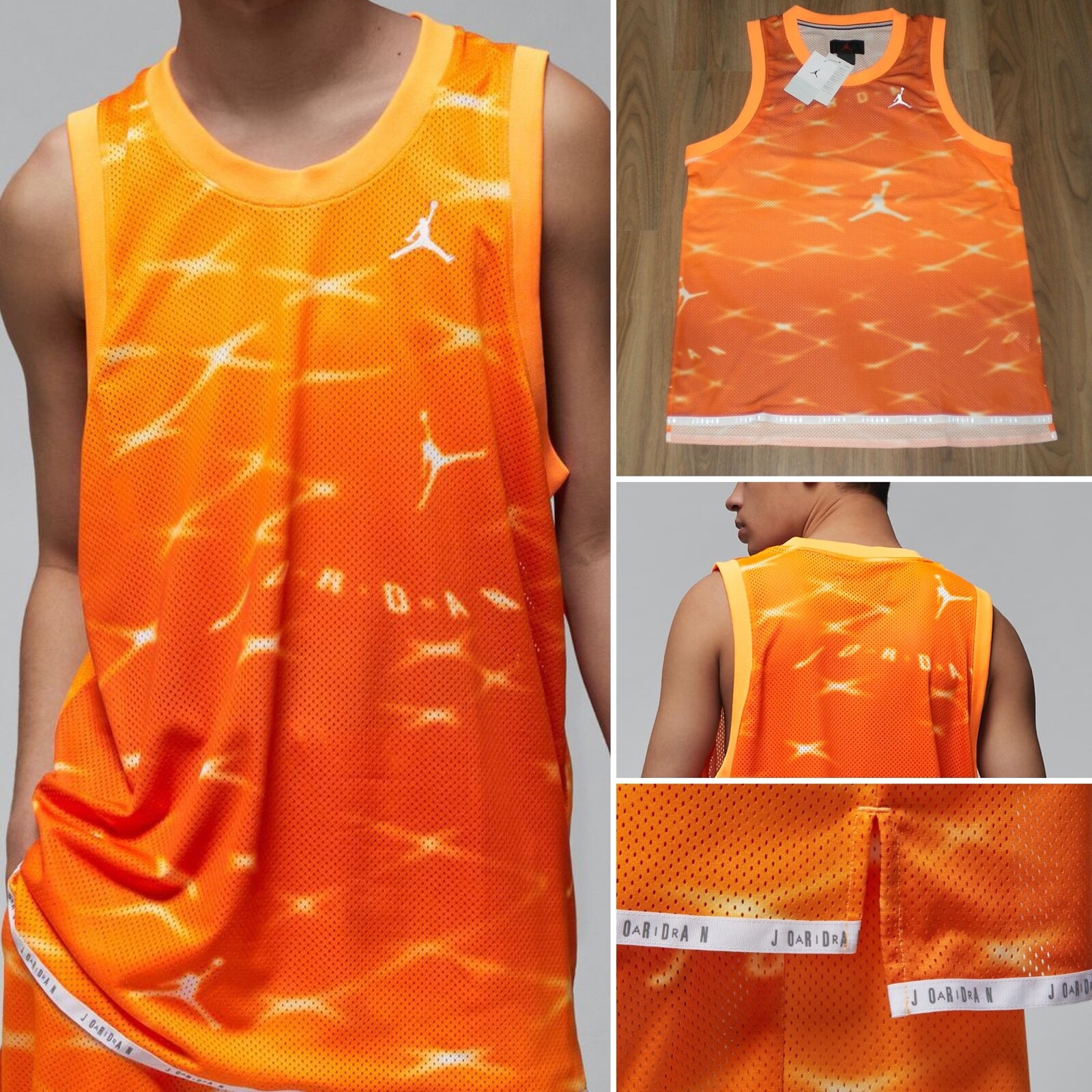 Nike Air Jordan All Over Print Essentials Mesh ''Citrus'' Jersey DX9665 ...
