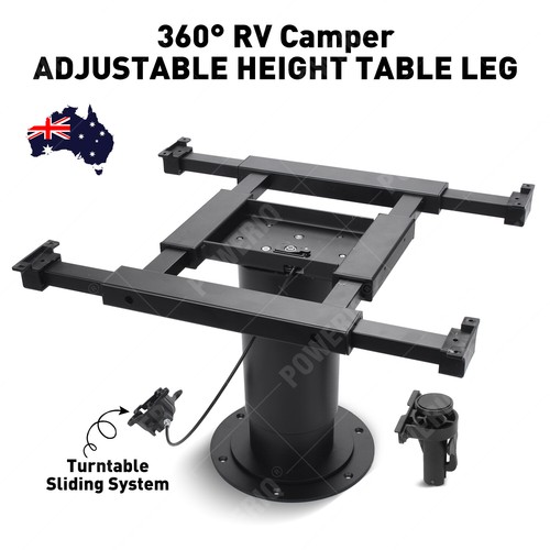 Adjustable Height Table Leg & Turntable Sliding System for Camper ...