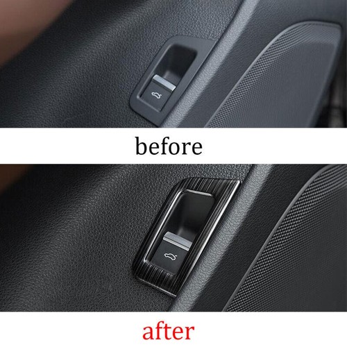 For Audi Q7 2017-2019 Black Titanium Tailgate Trunk Open Button Cover ...