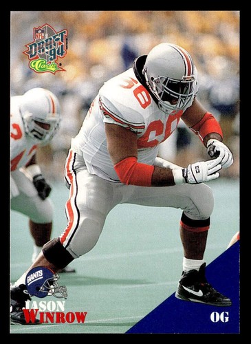 Jason Winrow 1994 Classic NFL Draft Card #42 New York Giants | eBay