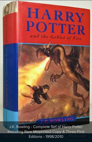 Harry Potter Books - Full Set with Rare Misprinted Copy & Three First ...