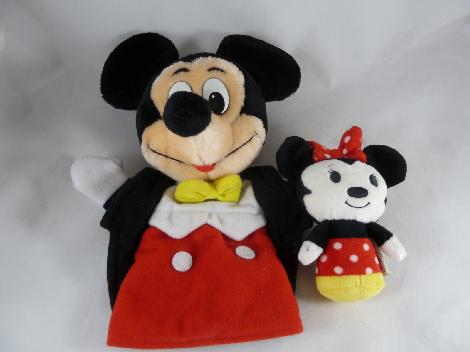 Vintage MICKEY MOUSE Hand Puppet plus Minnie Mouse Bitty Hallmark Plush ...