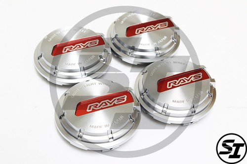 4X GRAM LIGHTS 57CR 57DR SILVER AND RED GL CENTER CAPS WCGLRDSL ...