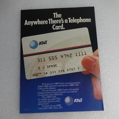 Vintage Print Ad Att Telephone Card Sports Illustrated May 21, 1984 | eBay