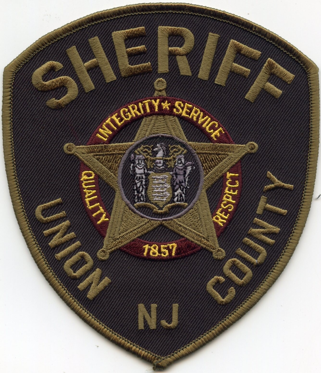 UNION COUNTY NEW JERSEY Subdued Green SHERIFF POLICE PATCH | eBay