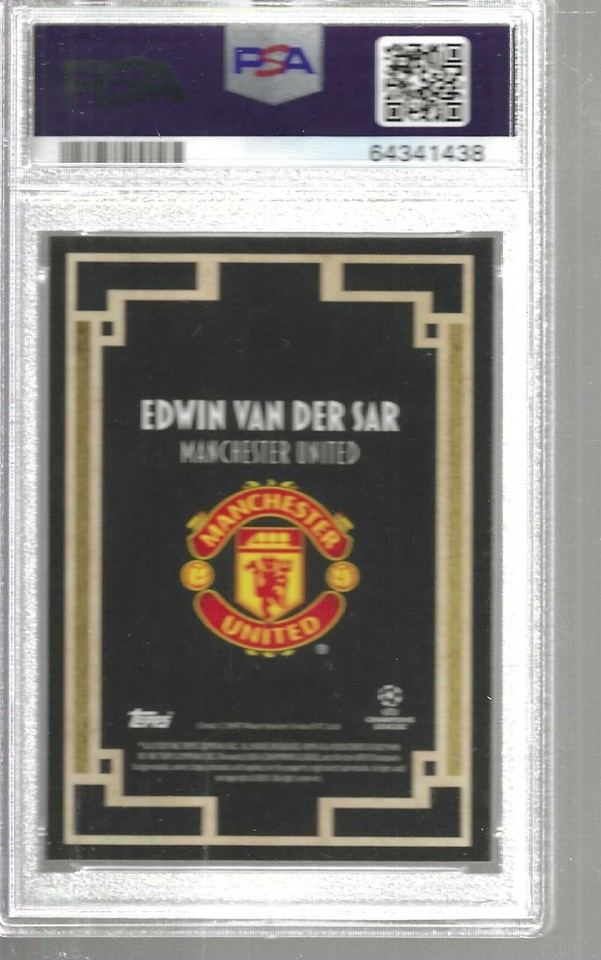 2021 Topps Deco UCL Edwin Van Der Sar Legends Autograph Black PSA 9 | eBay