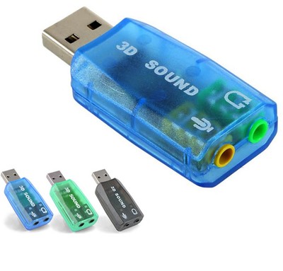 1PCS CM108 Chipset USB 2.0 to 3D AUDIO SOUND CARD ADAPTER VIRTUAL 5.1 ...