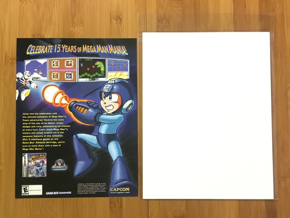 Mega Man Mania GBA 2003 Vintage Print Ad/Poster Official Game Room Art ...