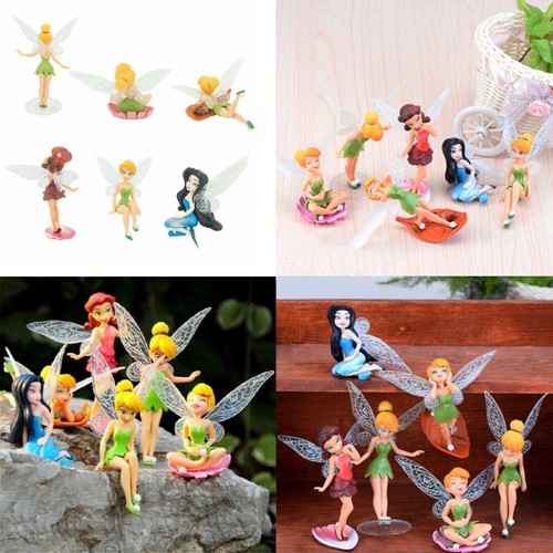 Miniature 6 Pcs Decor Fairy Flower Garden Ornament Figurine Dollhouse ...