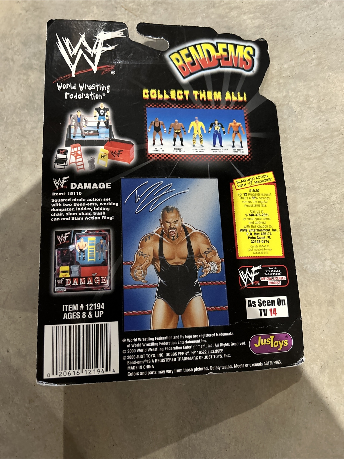 WWF WWE Tazz Bend em series 15 XV MOC rare figure justoys | eBay