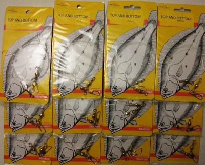 LOT OF 12 TOP & BOTTOM RIGS fluke flounder no Hooks just add your own ...