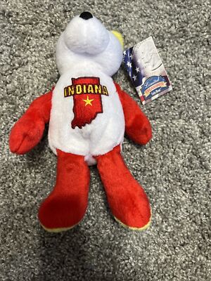 Indiana State US Quarter Teddy Beanie Bear With Tag 6" Sitting | eBay