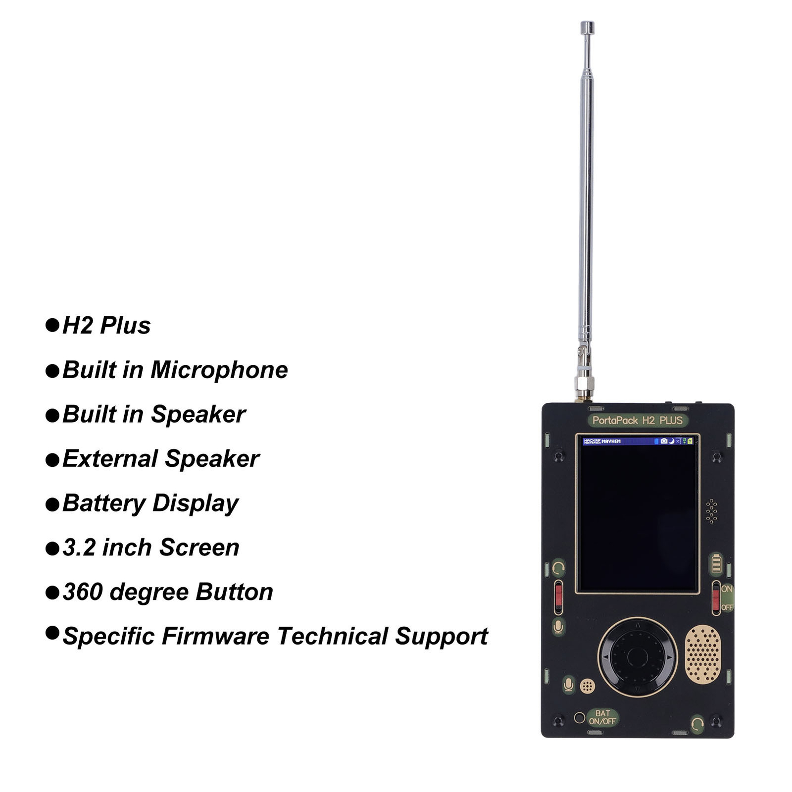 Portable Radio Transceiver 3.2in LCD Touch-Screen 1MHz‑6GHz SDR ...