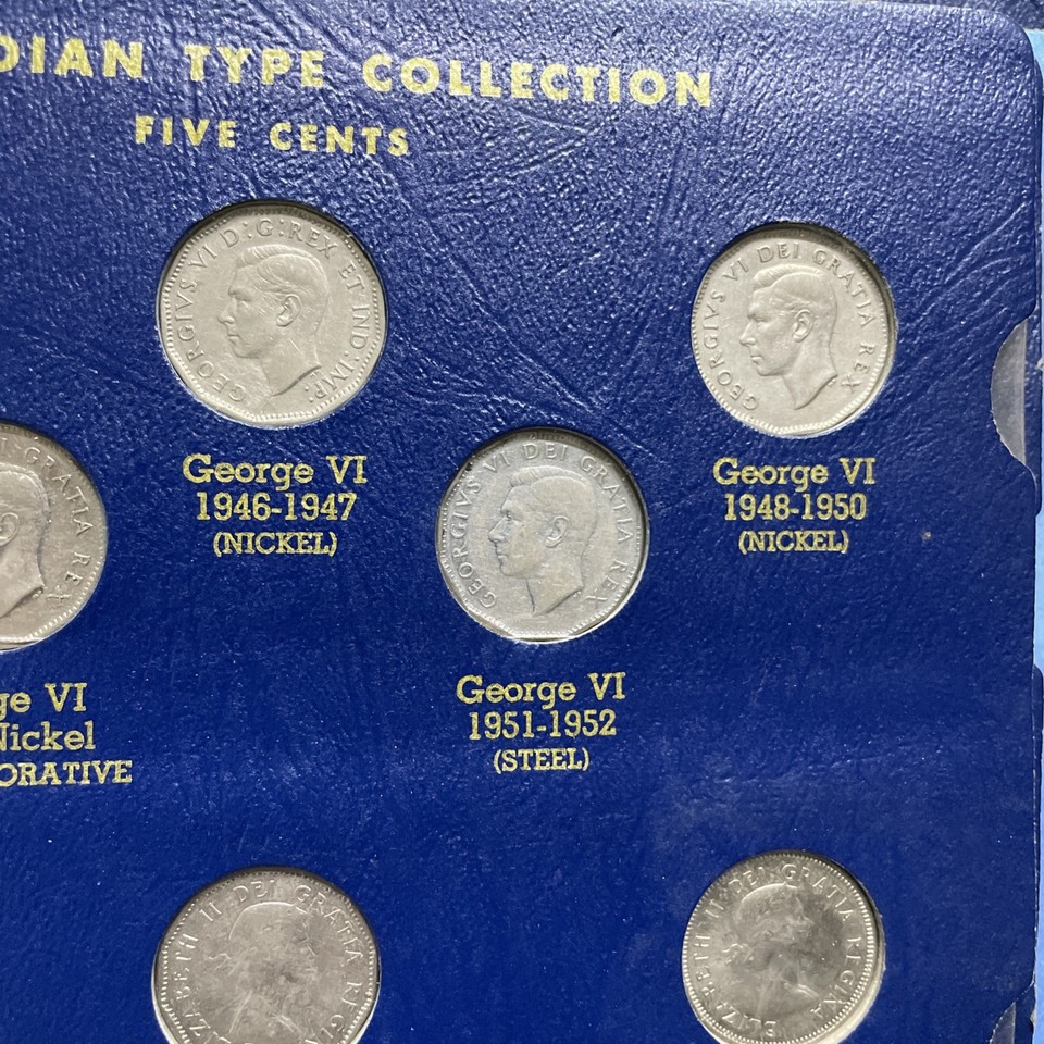 Whitman Canadian Canada Type Set Collection 9522 Coin Album With 25 ...