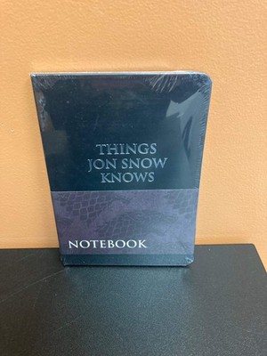 Things Jon Snow Knows Notebook New Sealed | eBay