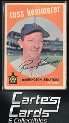Russ Kemmerer 1959 Topps #191 Washington Senators | eBay