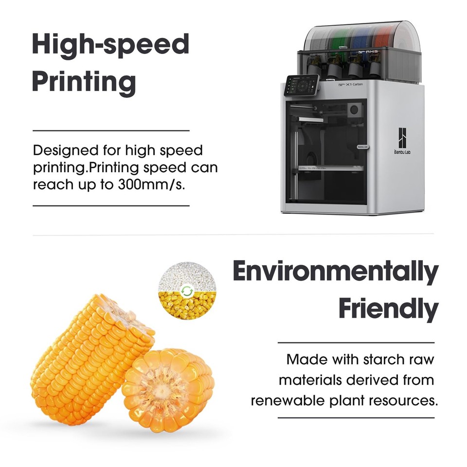 eSUN Filamento PLA 1,75 mm, filamento di Basic PLA per stampanti 3D ...