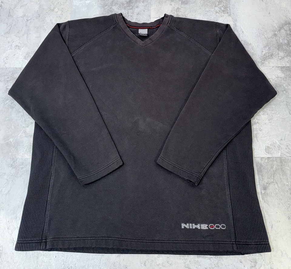Vintage Nike Y2K Crewneck Sweatshirt Faded Black Mens XL | eBay