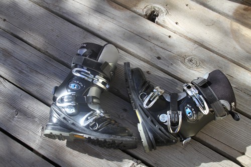 Scarpa T1 75mm Telemark Ski Boots USA Woman’s 5-6 Liners Mondo 23 USED ...
