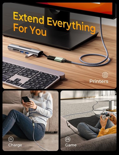 AINOPE USB Extension Cable,USB Extender,USB 3.0 Extension Cable, Male ...