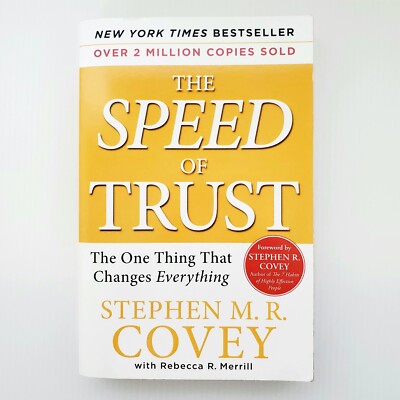 The Speed of Trust Paperback Book By Stephen Covey Business Leadership ...