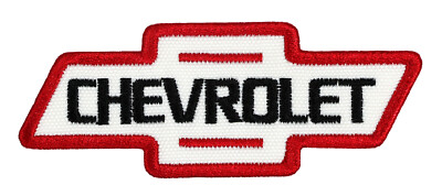 Chevrolet Bowtie Emblem Embroidered Patch Ivory/Dark Red Iron-On Sew-On ...