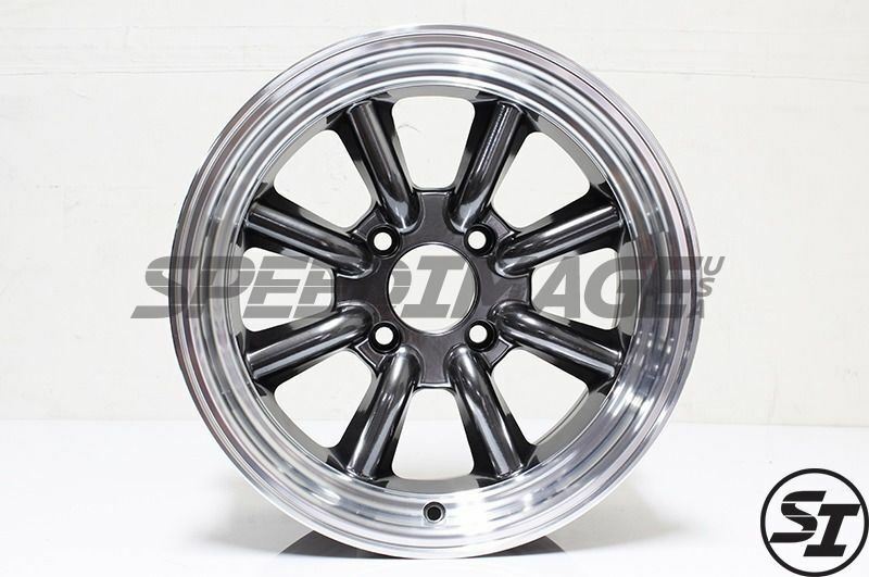 ROTA WHEELS RKR 15X8 +0 4X114.3 ROYAL HYPER BLACK DATSUN 240Z TOYOTA ...
