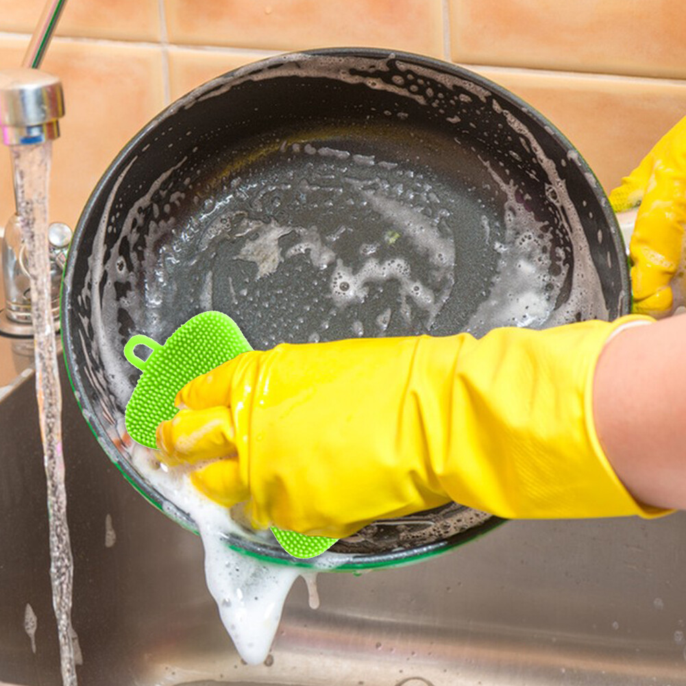 3pcs Kitchen Tableware Cleaning Double Sided Dishwashing Brush Soft ...