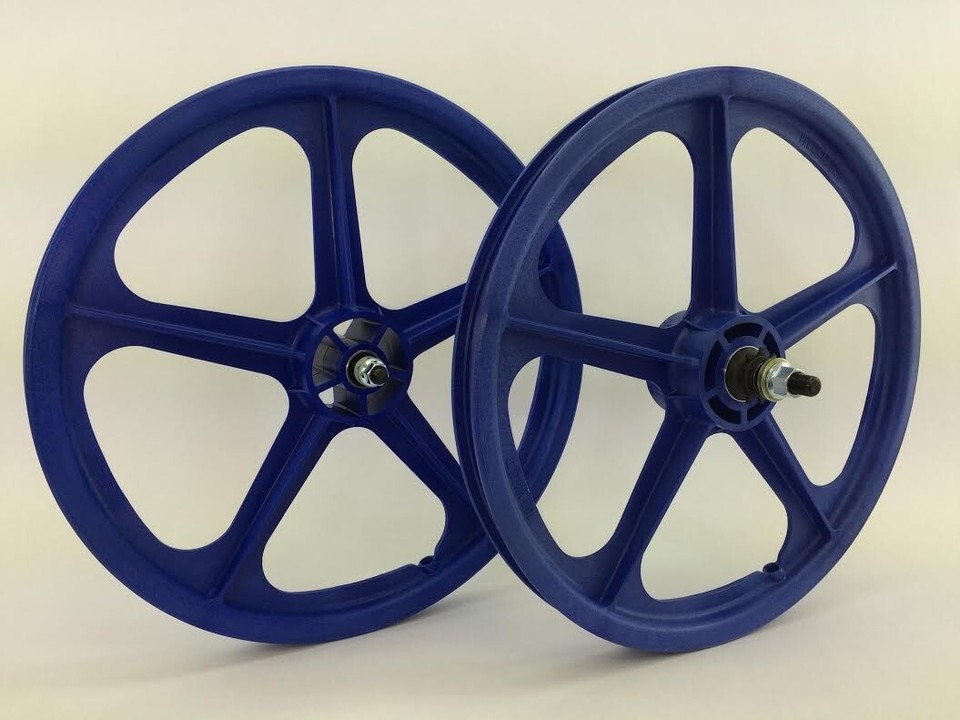 Skyway BMX 20" Tuff Wheels BLUE 9-TOOTH DRIVER retro NEW wheelset 3/8 ...