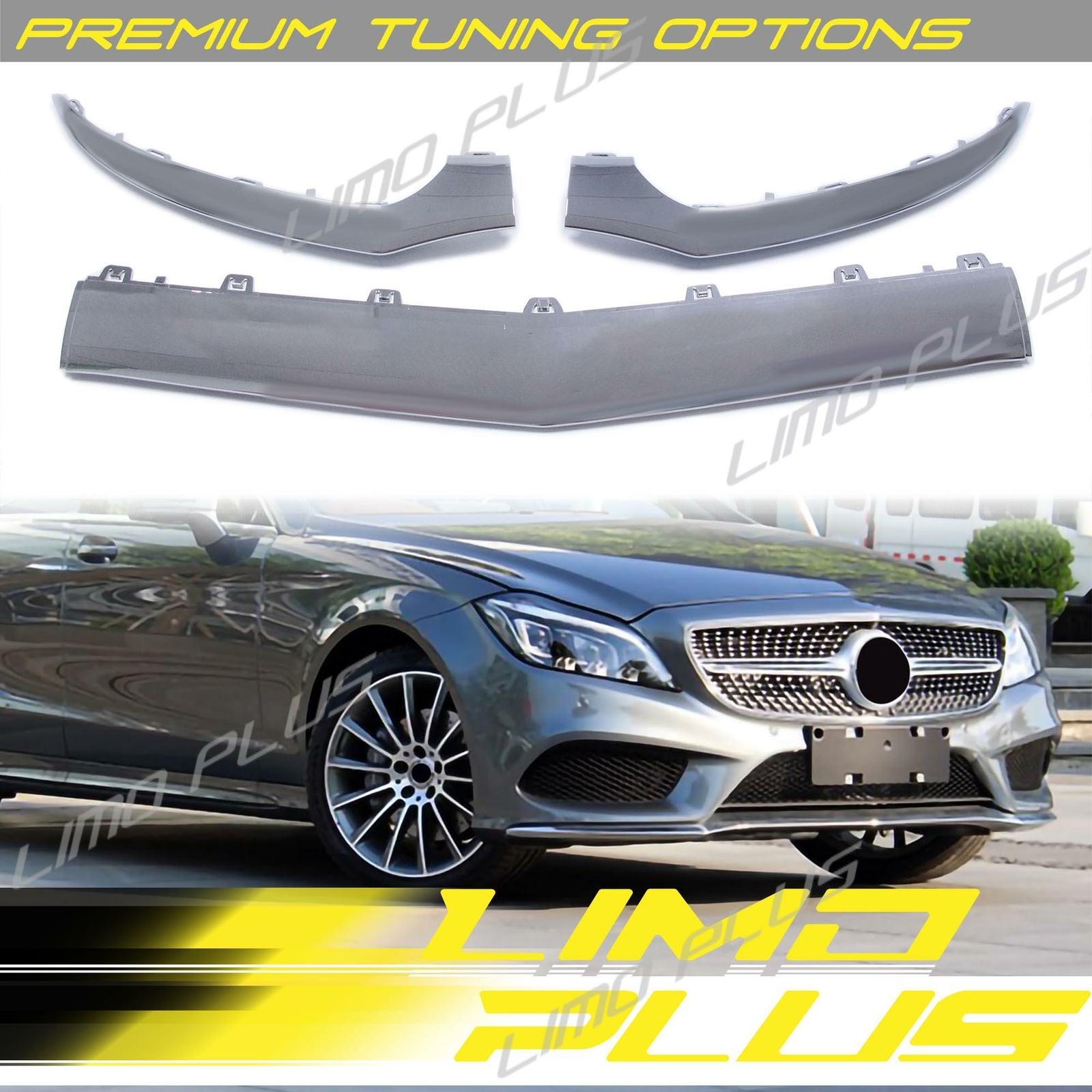 2015-2018 Mercedes-Benz CLS 400 500 550 W218 Chrome Front Bumper Lip ...