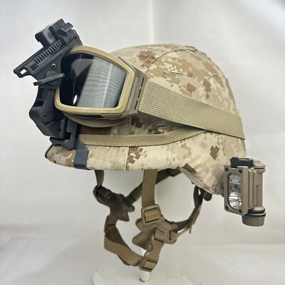 XL Extra Large MARPAT USMC LWH Lightweight Helmet Package Norotos ESS ...