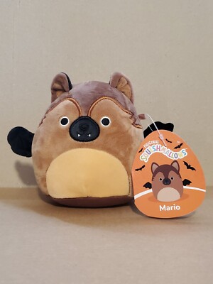 2024 Halloween Squishmallow Mario German Shepard Bat 5" Plush - New ...
