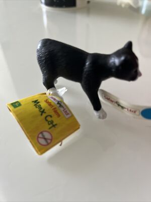 SAFARI LTD WILD MANX BLACK CAT SOLID PLASTIC REALISTIC TOY ANIMAL ...