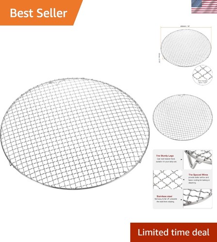Round Cooking Rack 16-inch 201 Stainless Steel Cross Wire Barbecue ...