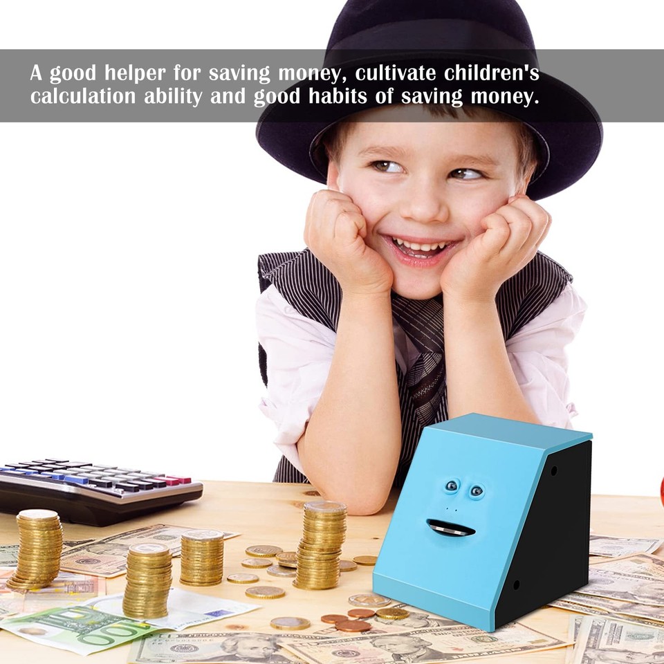 Face Bank, Piggy Bank Coin Eater Funny Bank, sunsbell Money Eating Coin ...