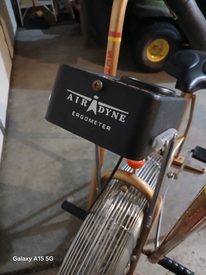 Vintage MCM GOLD SCHWINN AIRDYNE Dual Action EXCERCISE BIKE w/SPEEDO Clean!!! | eBay