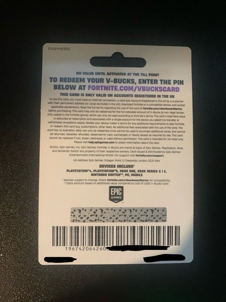 Fortnite V-Bucks Code 5000 Vbucks | eBay UK